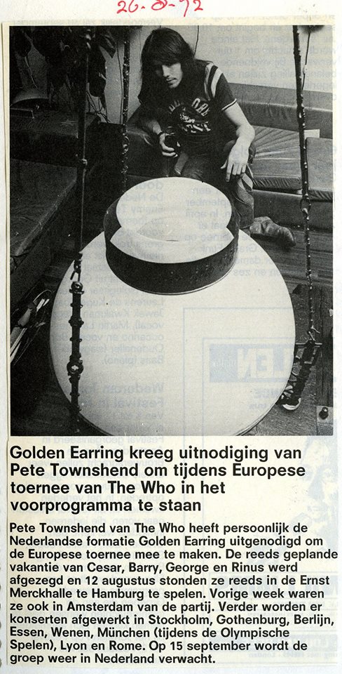 Latest NEWS about Dutch Rock band Golden Earring and it's band members ...